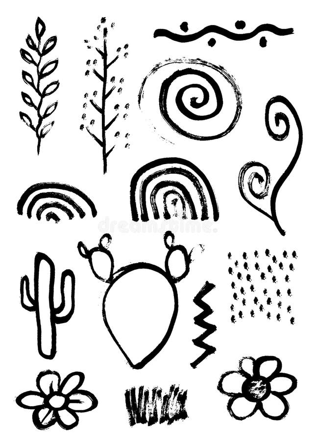 Set of Vector Grungy Graphite Pencil Art Brushes. Pencil Textures of ...