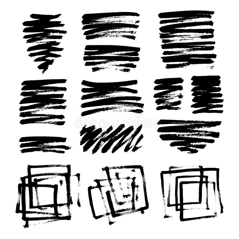 Set of Vector Grungy Graphite Pencil Art Brushes. Pencil Textures of ...