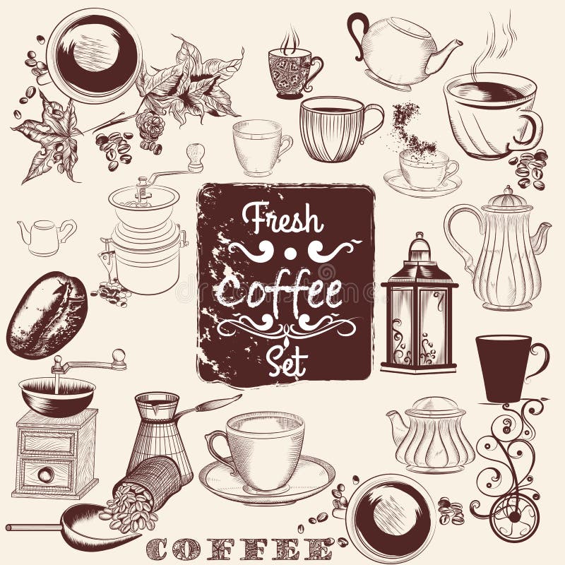 Design of Coffee Shop Poster Stock Vector - Illustration of coffee ...