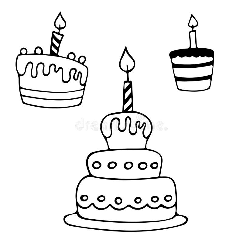 Set of Vector Hand Drawn Doodle Cakes Stock Vector - Illustration of ... Set of Vector Hand Drawn Doodle Cakes Stock Vector - Illustration of ...