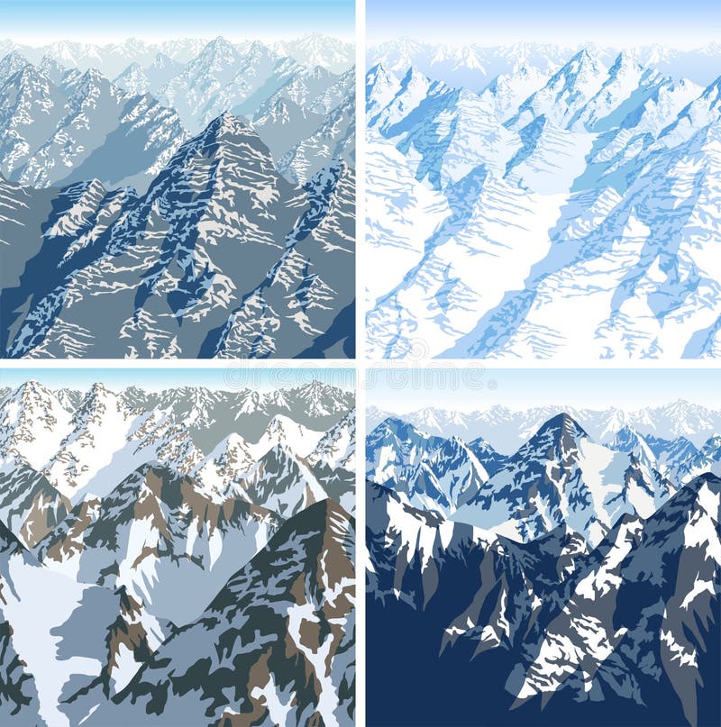 The Alps Seamless Pattern Flat Icons. Mountain Matterhorn, Alpine Ibex ...