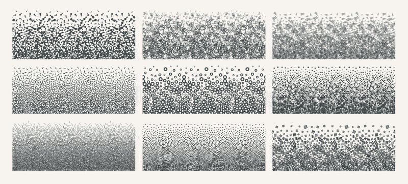Set of Vector Horizontal Seamless Textures Gradient. Loopable Elements ...