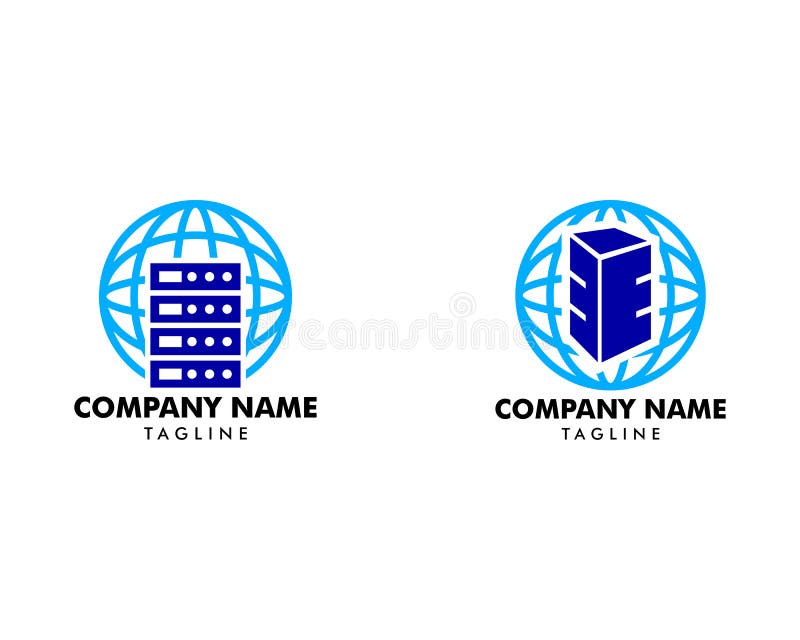 Vector Host and Planet Logo Combination, Server and World Symbol or ...