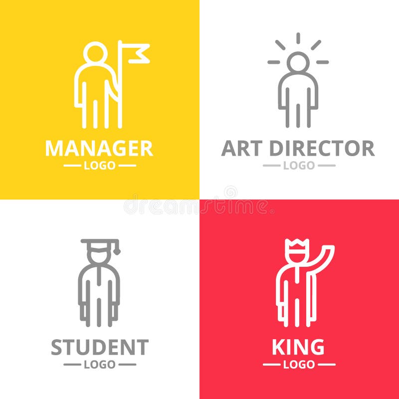 Set of Vector Human Resources and Business Organization Management Logo ...