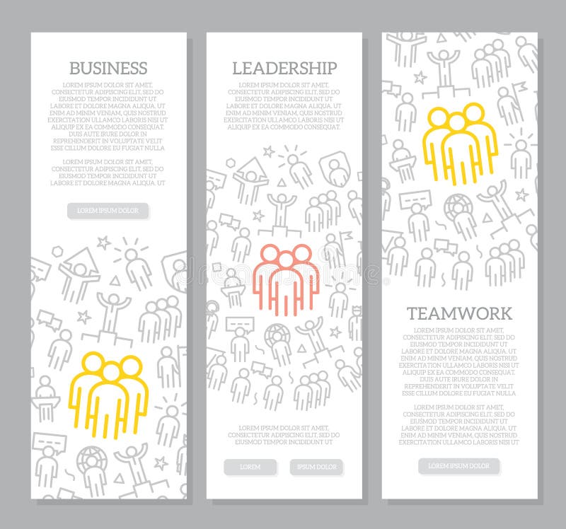 Set of Vector Human Resources and Business Organization Management ...