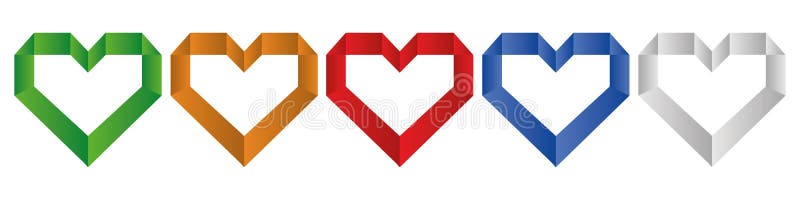 Set of Vector Icon of Red Heart Signs Stock Vector - Illustration of ...