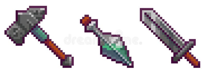 Set of Vector Icons for Computer Games Stock Vector - Illustration of ...