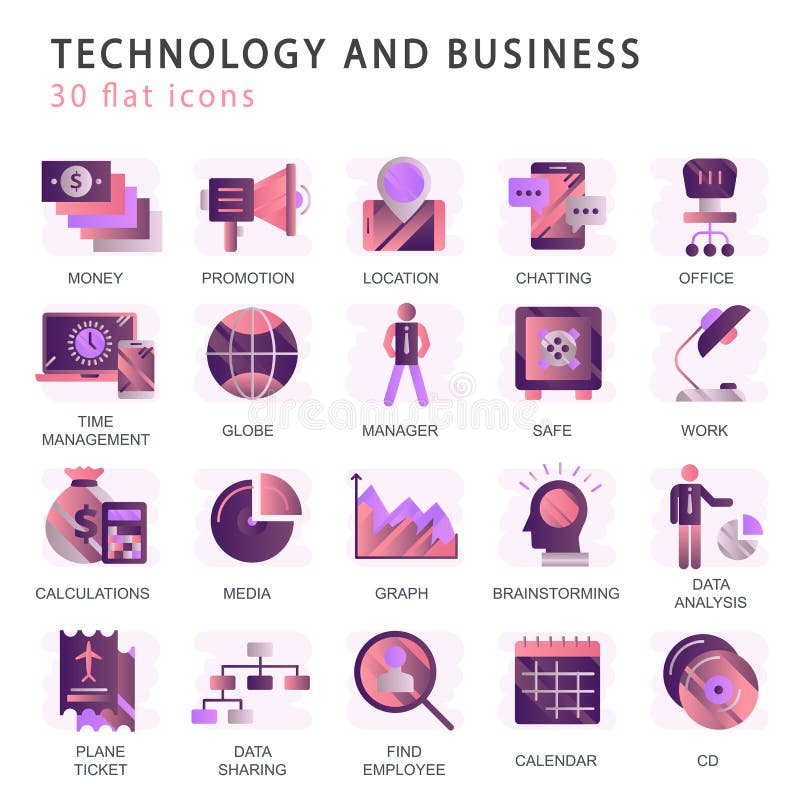 Set Vector Icons With Elements For Mobile Concepts And Web Apps Stock