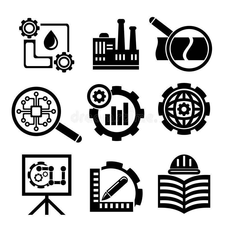 A Set of Vector Icons from the Field of Construction, Industry and ...