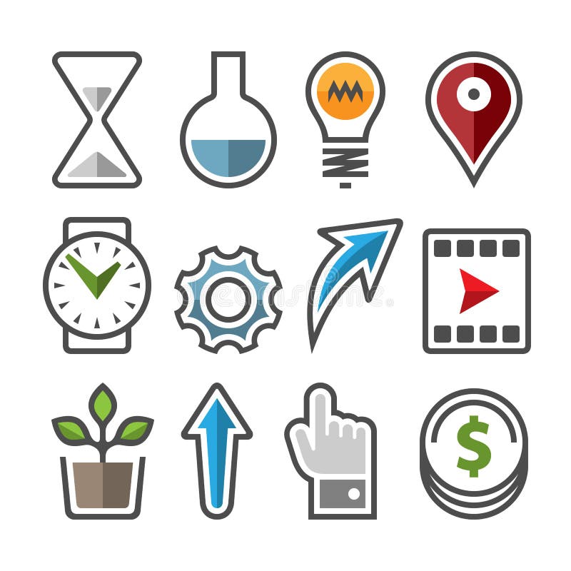 Set of vector icons. stock vector. Illustration of icon - 112037097