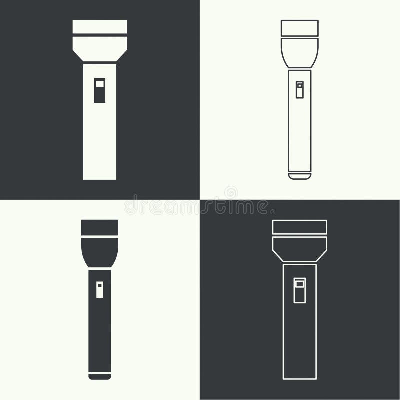 Set Vector Icons Hand Lamp. Stock Vector - Illustration of energy ...