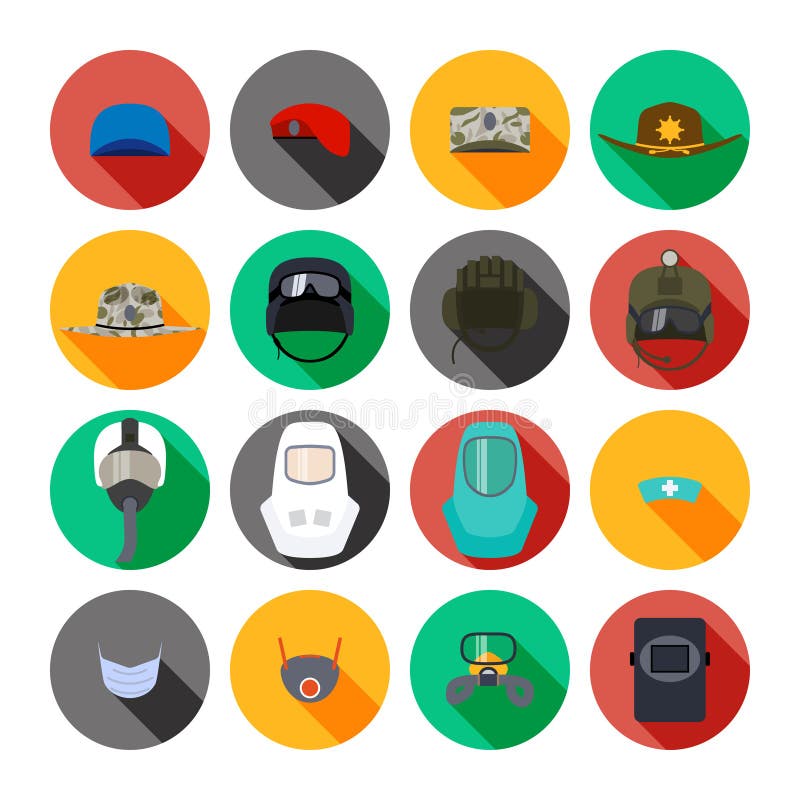 Profession Flat Avatars with Shadows Vector Set. Various Professions ...