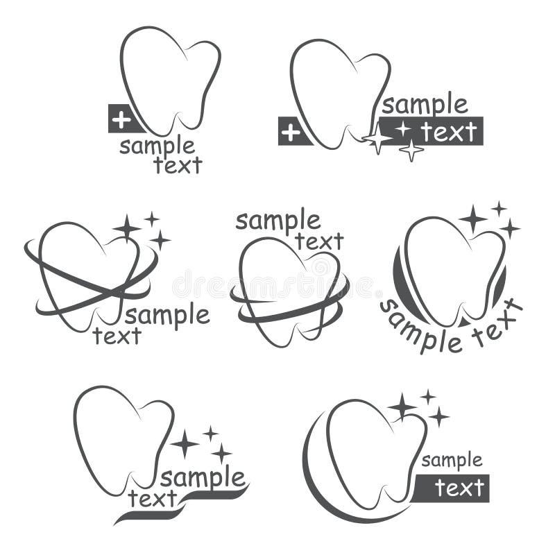 Set of Vector Icons of a Teeth Stock Vector - Illustration of icon ...