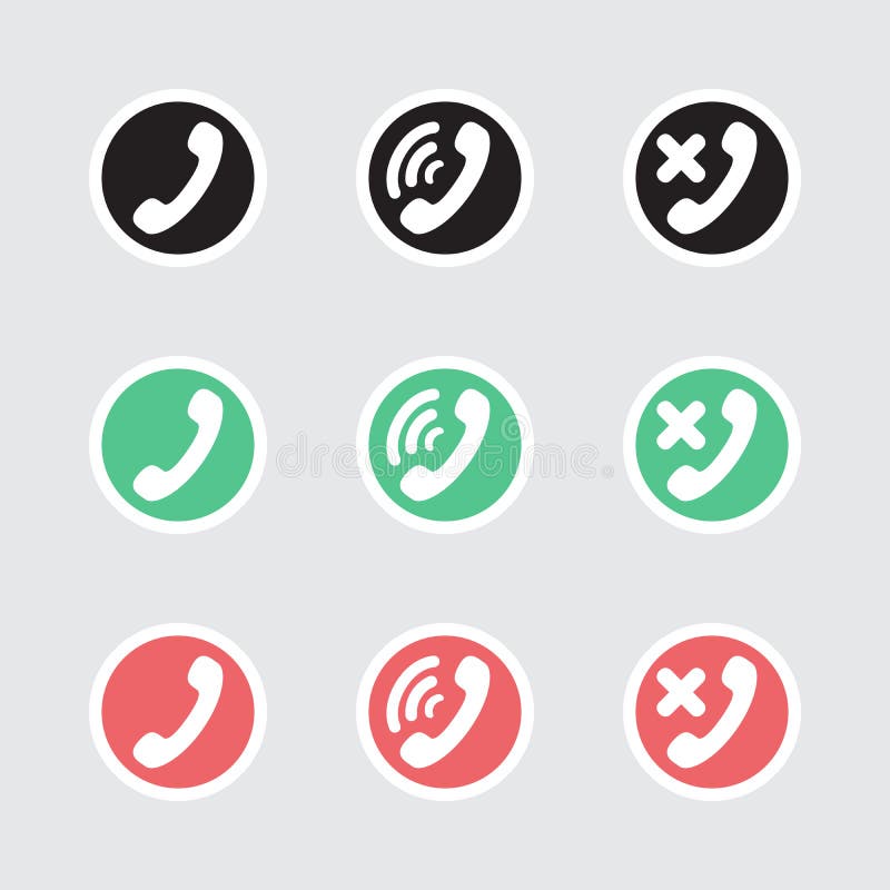 Set of Vector Icons Telephony Stock Vector - Illustration of modern ...