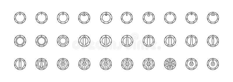 Set of Vector Icons on Theme Adjustment, Mode Selection, Control ...