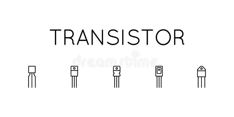 Set of Vector Icons on Topic of Semiconductor Electronics. Presented ...