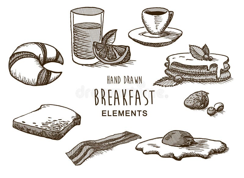 Breakfast Line Art Stock Illustrations – 49,425 Breakfast Line Art ...