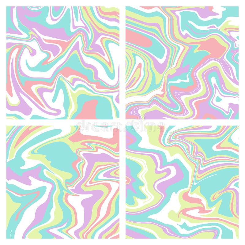 Set Vector Illustration. Liquid Marble Texture. Splash of Paint Stock ...