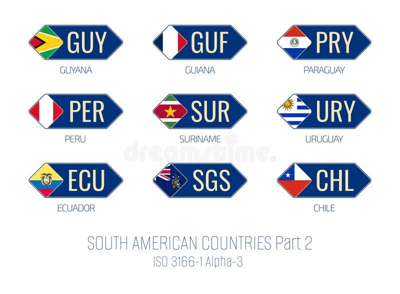 Set of Vector Illustrations of ISO 3166 1 Alpha 3 and Flags of NORTH ...