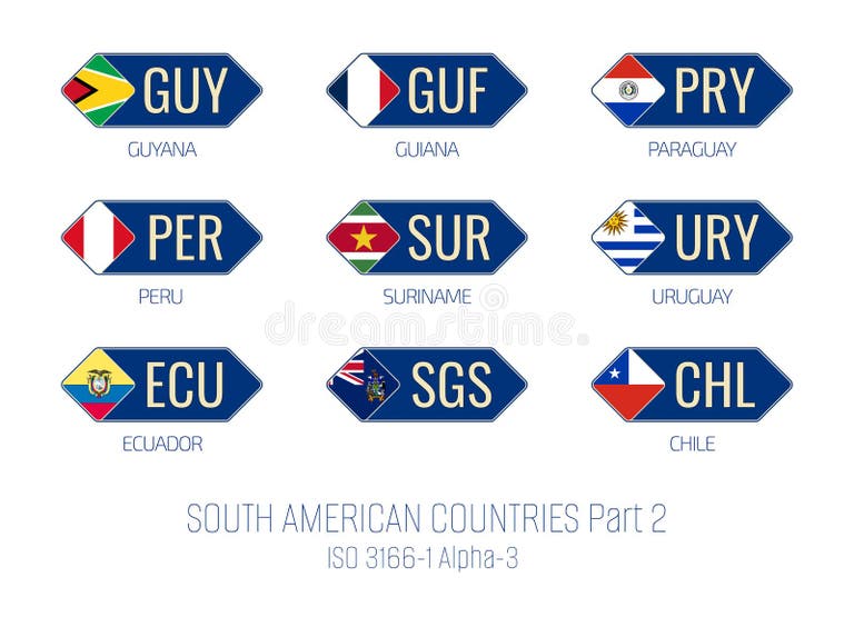 Set of Vector Illustrations of ISO 3166 1 Alpha 3 and Flags of NORTH ...