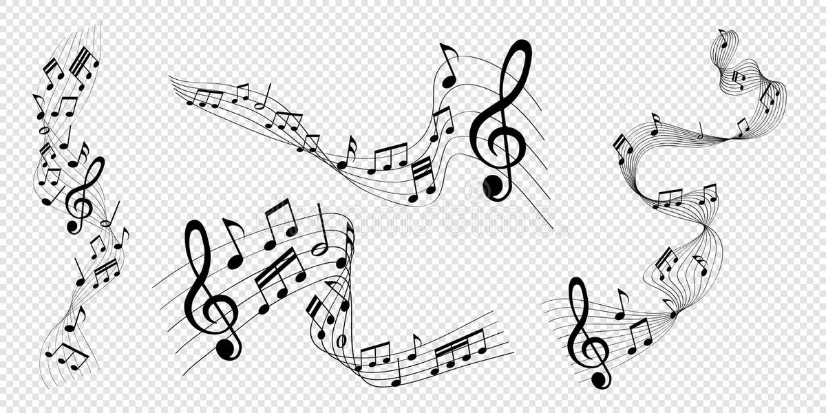 Red Music Notes Transparent Background Stock Illustrations – 115 Red ...