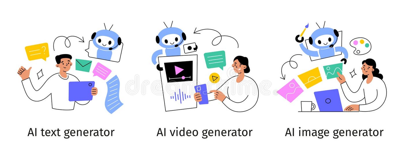 Ai Generator Artificial Intelligence Cartoon Stock Illustrations – 396 ...