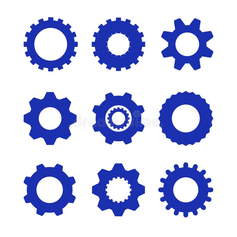 Set of Vector Image Machine Gears and Transmission Parts Stock Vector ...