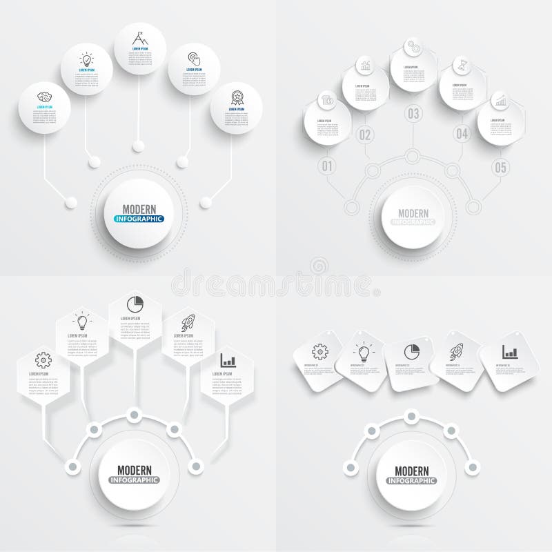 Vector Infographic Template with 3D Paper Label, Integrated Circles ... Vector Infographic Template with 3D Paper Label, Integrated Circles ...