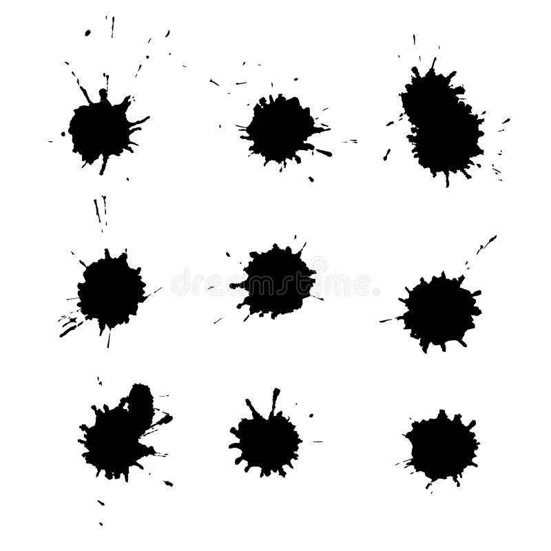 Spray Paint Burst Textures with Overspray. Highly Detailed Vector ...