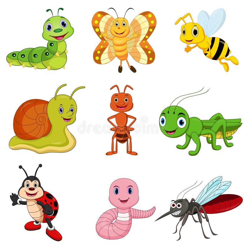 Vector Set of Insects stock vector. Illustration of flying - 42364567