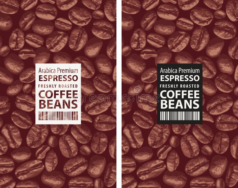 Labels or Banners for Freshly Roasted Coffee Beans Stock Vector ...
