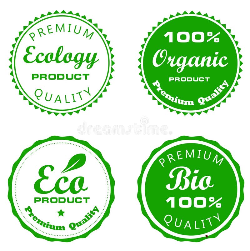 Set Vector Labels of Ecology Stock Vector - Illustration of icon ...