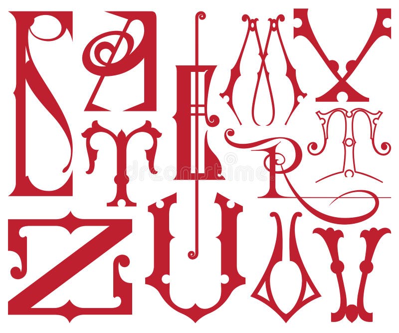 Set of Vector Letters of the English Alphabet Stock Vector ...