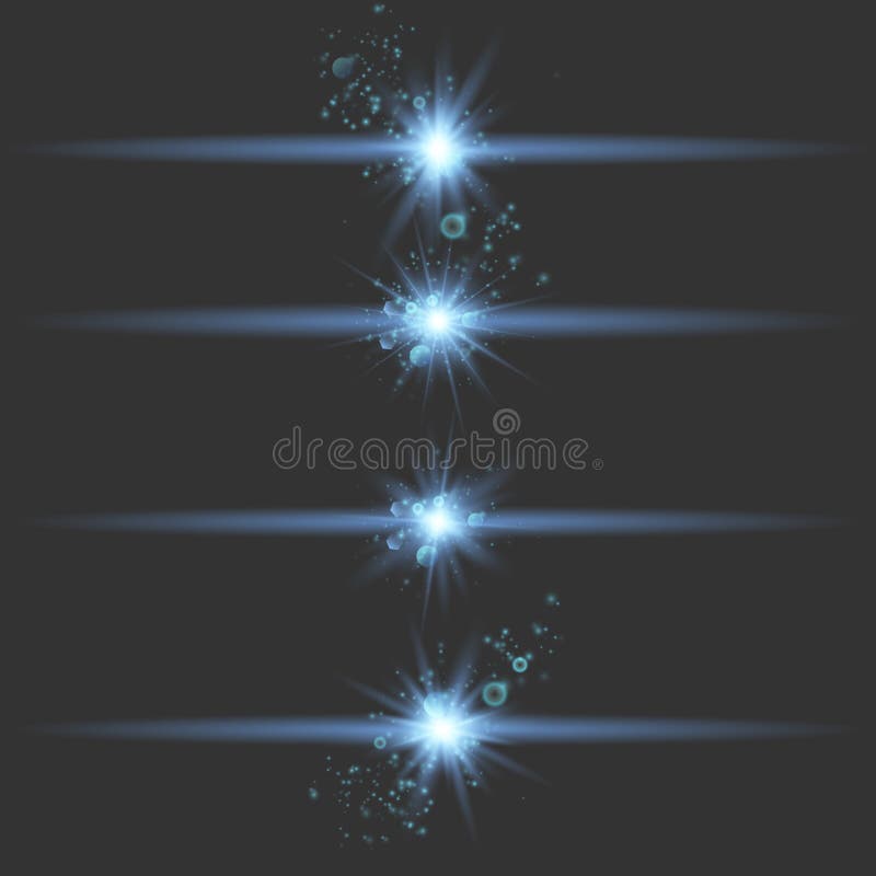 Set of Vector Light Effects. Stock Vector - Illustration of festive ...
