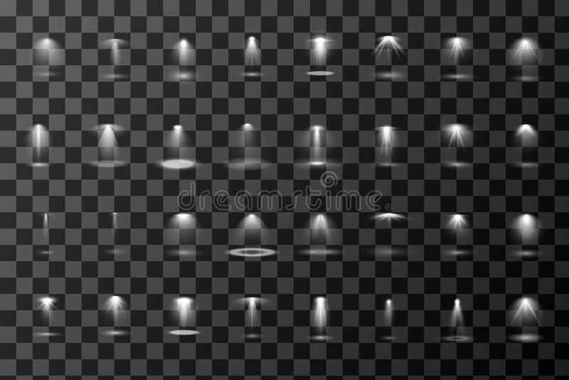 Set of Vector Light Sources Isolated on Transparent Background ...