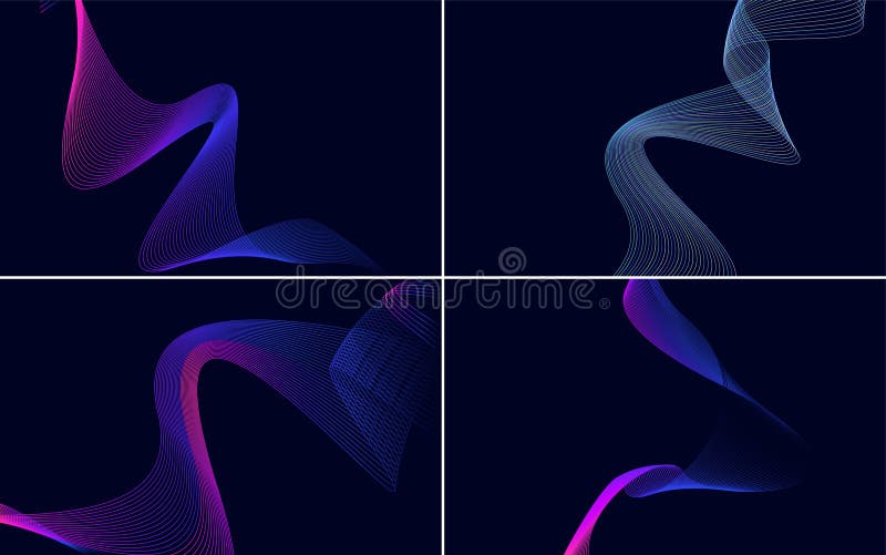 Set of 4 Vector Line Backgrounds To Add Visual Interest To Your Designs ...