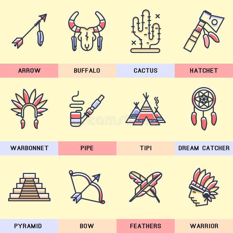 Southwest Native American Icons Stock Illustrations – 18 Southwest ...