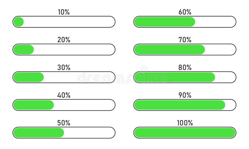 Set of Vector Loading Icons Stock Illustration - Illustration of load ...