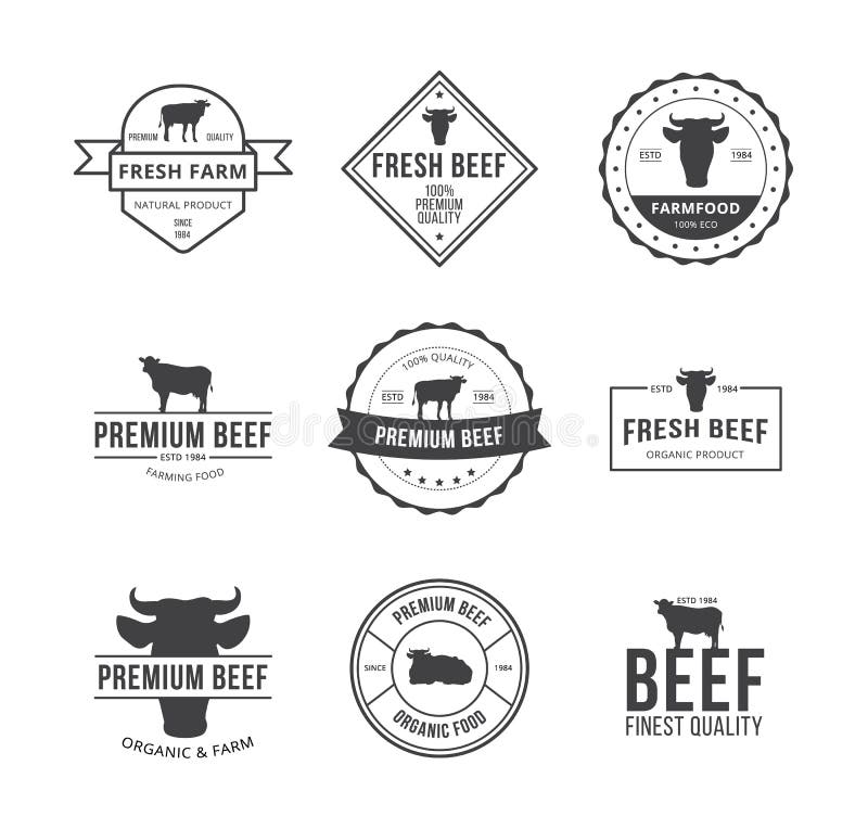Set of Vector Logo, Badges, Labels, Design Elements for Premium Fresh ...