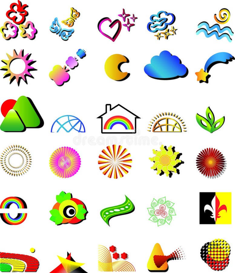 Set Vector Logo Elements Picture. Image: 6183211