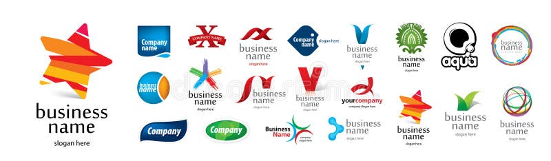 A Set of Vector Logos Abstract on a White Background Stock Vector ...