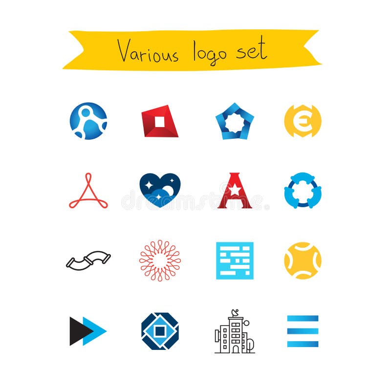 Set of vector logos stock vector. Illustration of design - 63353088