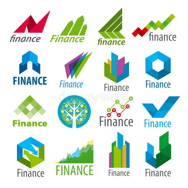 Collection of Vector Logos Accounting Report Stock Vector ...