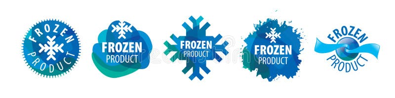 Logos for frozen products stock vector. Illustration of backgrounds ...