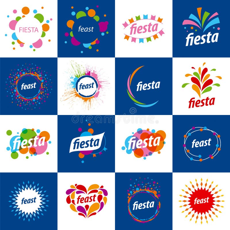 Set of Vector Logos for Holidays Stock Vector - Illustration of banner ...