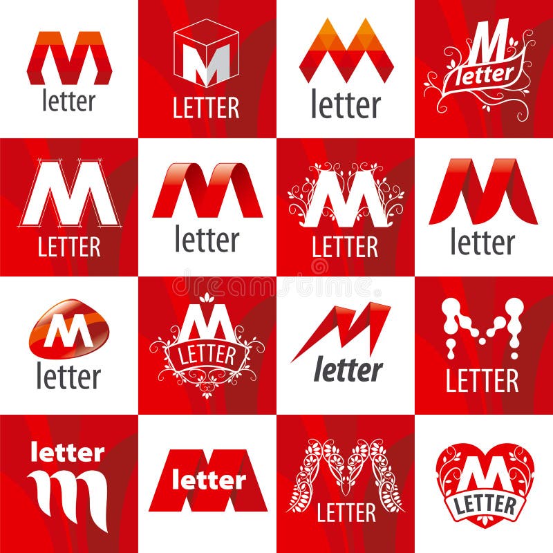 Set of Vector Logos Letter M Stock Vector - Illustration of module ...