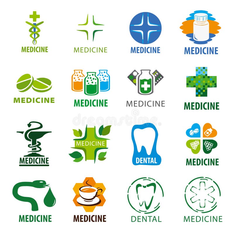 Set of Vector Logos for Medicine Stock Vector - Illustration of heart ...