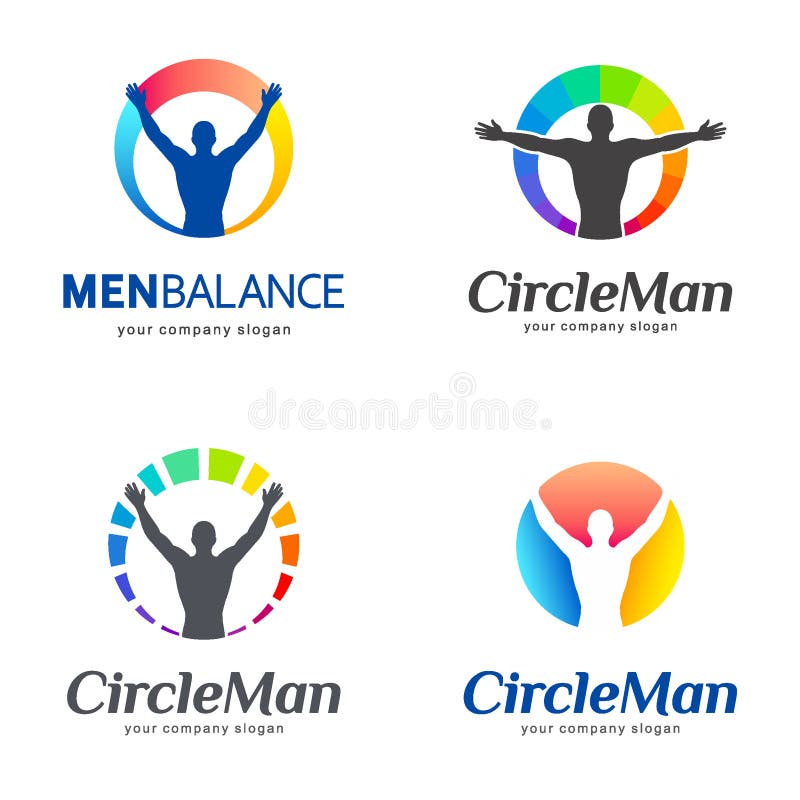Set of Vector Logos. Men Balance, Body Balance Stock Vector ...