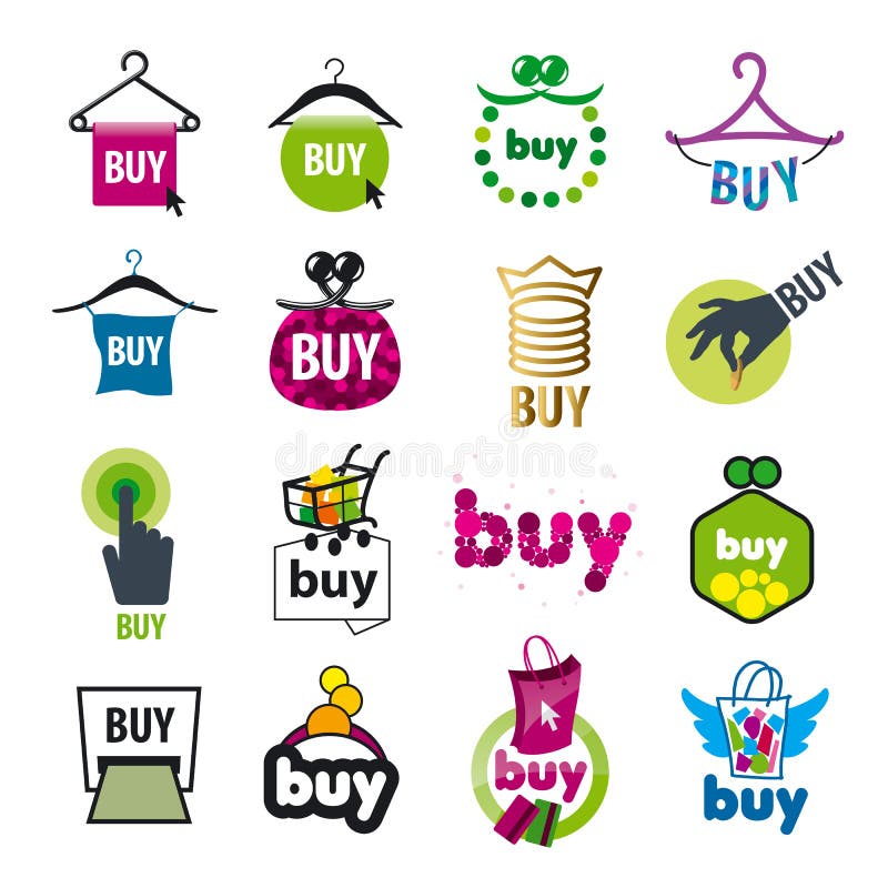 Set of Vector Logos for the Purchase of Goods Stock Vector ...