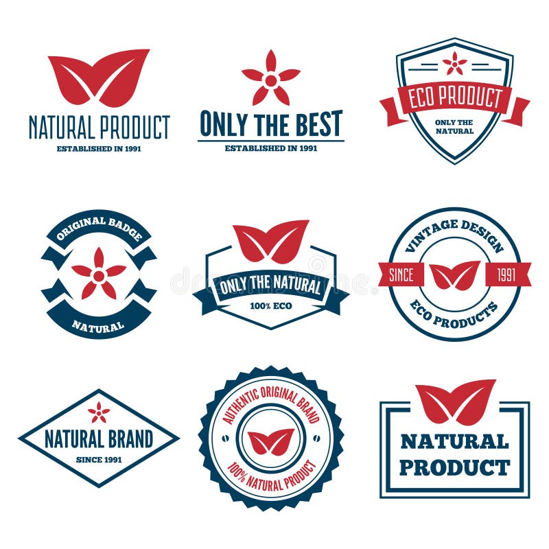 Set of Vector Logotypes Elements, Labels, Badges and Silhouettes Stock ...